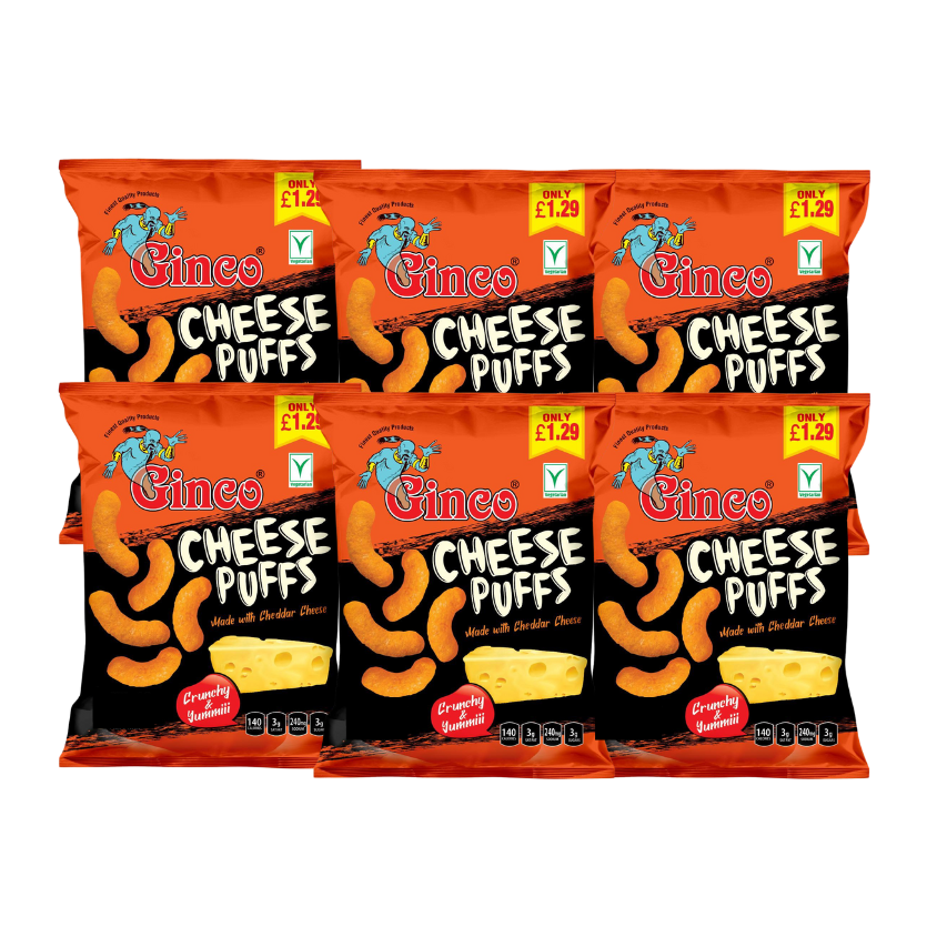 Ginco Cheese Puffs 100g x 12 - WHOLESALE CRISPS – C&R Snacking Wholesale