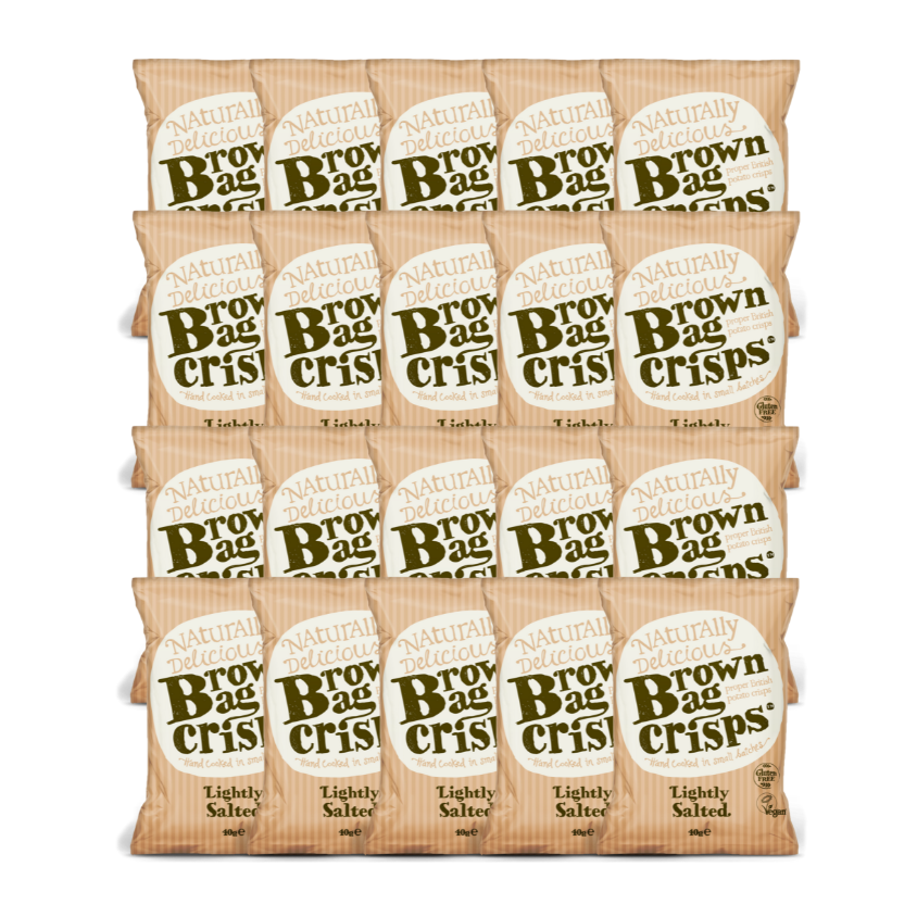 Brown Bag Crisps Lightly Salted 20 x 40g - WHOLESALE CRISPS – C&R ...