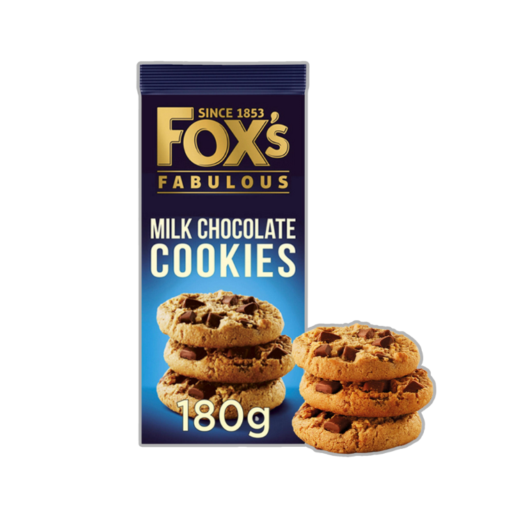 Fox's Fabulous Milk Chocolate Cookies 180g x 1 – C&R Snacking Wholesale